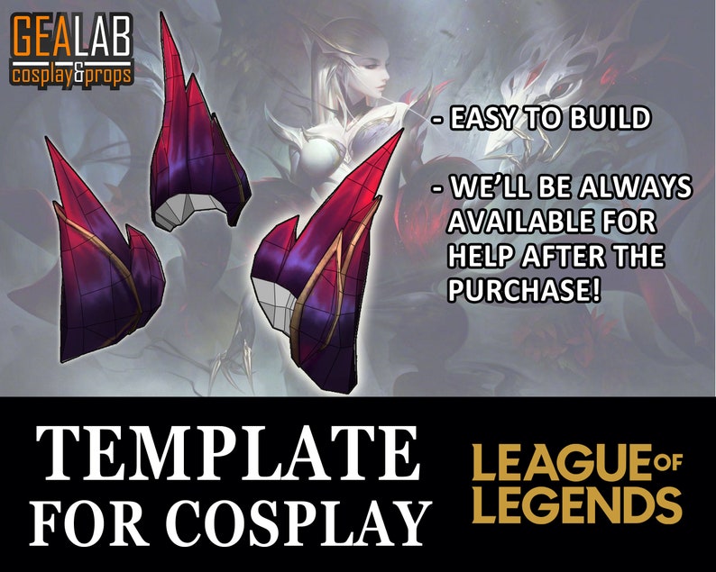 Coven Evelynn Bundle - PDF Blueprint & Pepakura for Foam Cosplay (lol ...