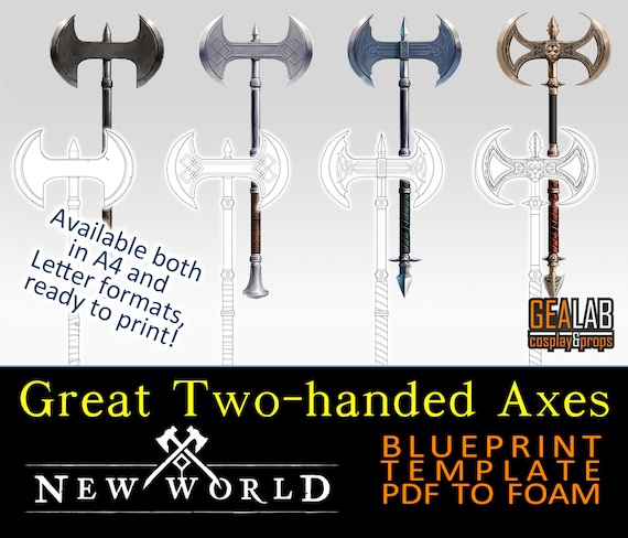 Great Axe Blueprint for Cosplay new World Amazon Games | Etsy