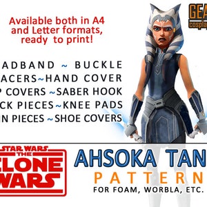 Ahsoka Tano Bundle - PDF Pattern and Pepakura for Foam Cosplay (star ...