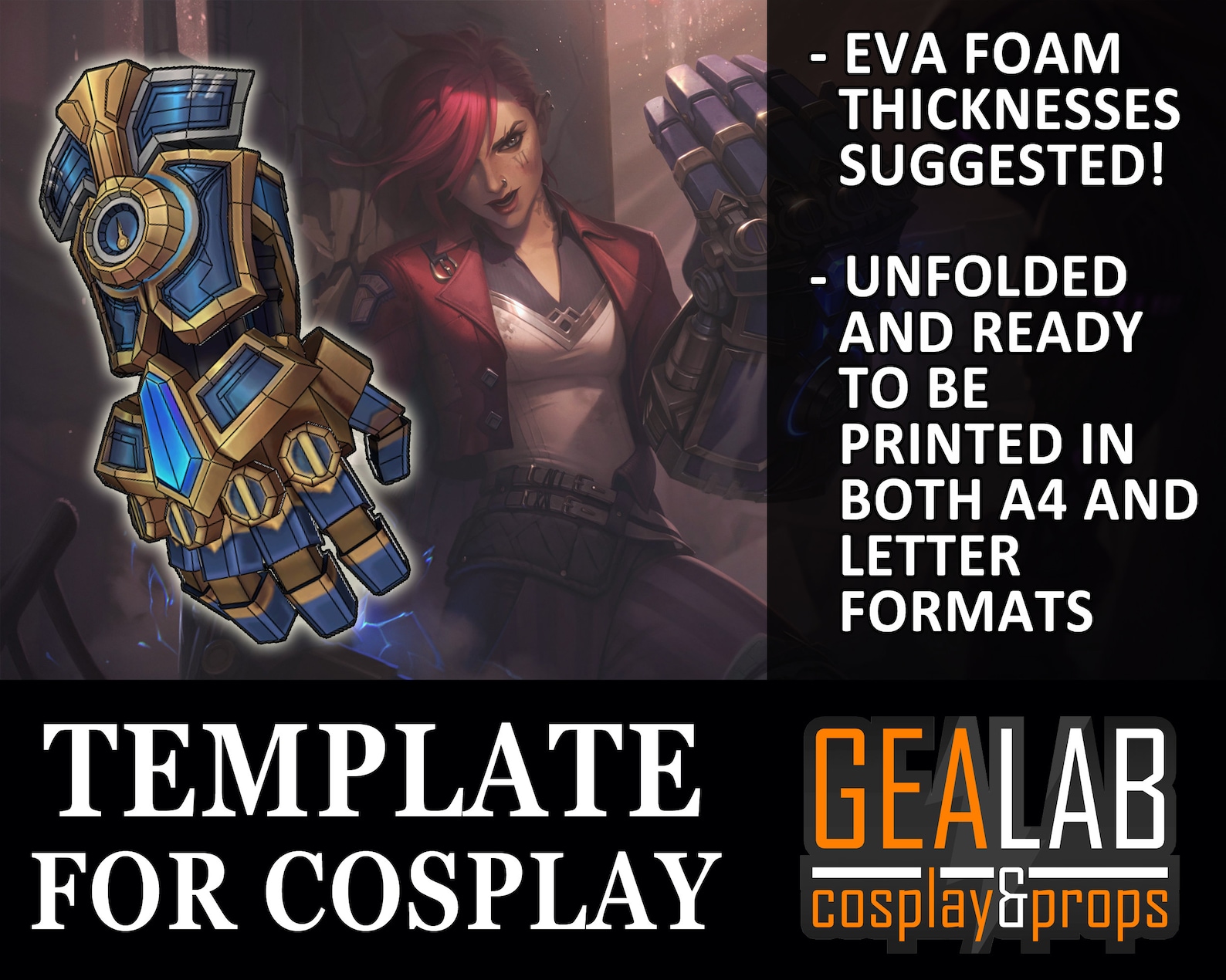 Vi Gauntlets & Accessories Pepakura - PDF/PDO Foam Wearable Templates ...