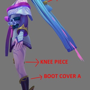 Spirit Blossom Soraka Pepakura - Hair Accessories, Boot Covers & Staff ...