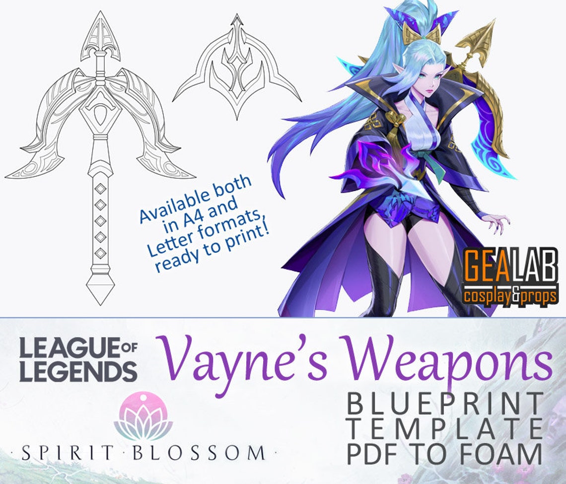 Spirit Blossom Vayne Crossbow & Wristbolt Launcher Blueprint | Etsy