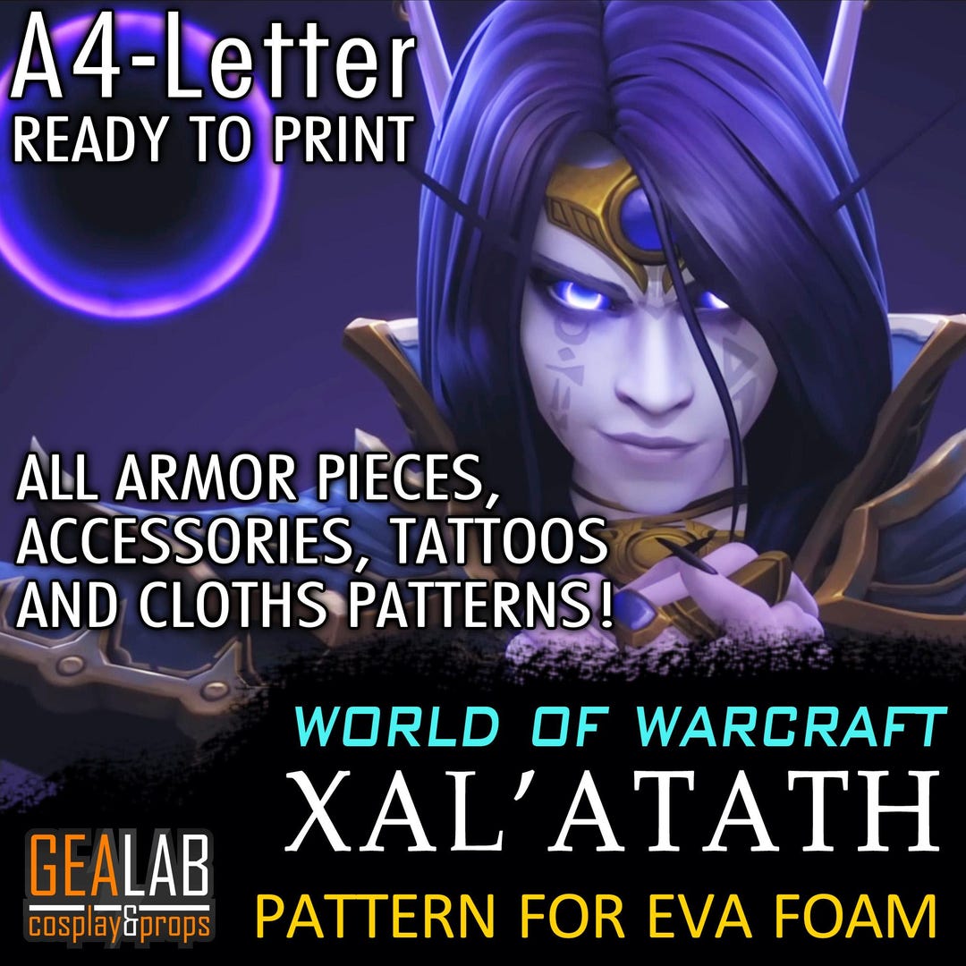 Xal'atath Pattern for EVA Foam and Fabric - PDF Pattern for Cosplay ...