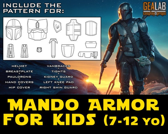 Mando Armor Pattern for Kids 7-12 yo PDF Pattern for Foam | Etsy