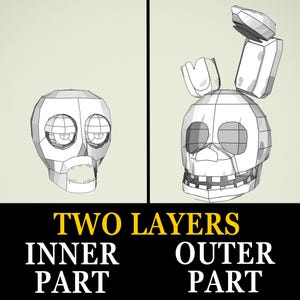 Springtrap Wearable Head - PDF/PDO Foam Templates for Cosplay (fnaf ...