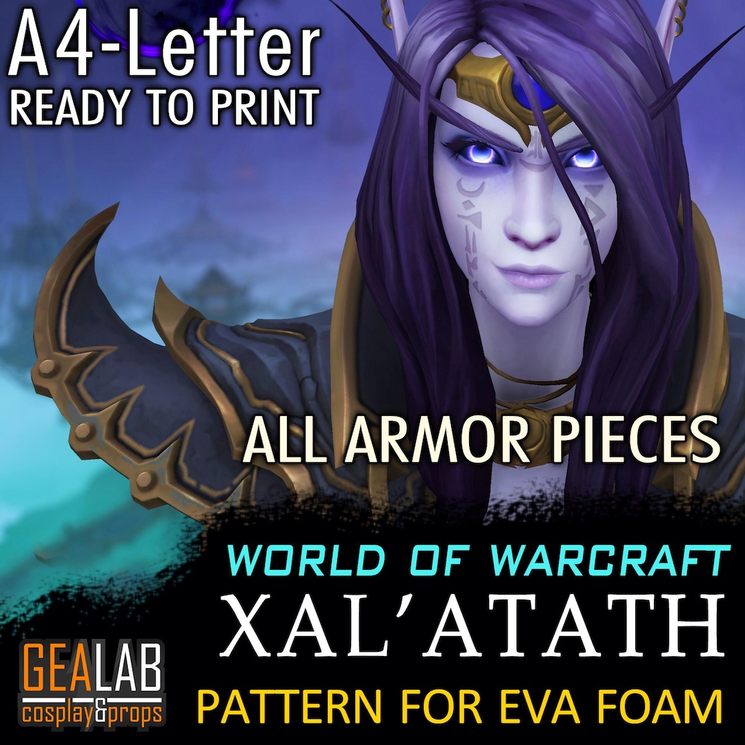 Xal'atath Armor Pieces Pattern for EVA Foam - PDF Pattern for Cosplay ...