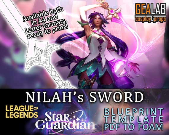 Star Guardian Nilah Sword Star Guardian 2022 Blueprint - Etsy