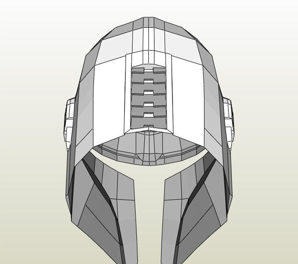 Mando Helmet Pepakura - PDF & PDO Templates for Foam Cosplay (star Wars ...