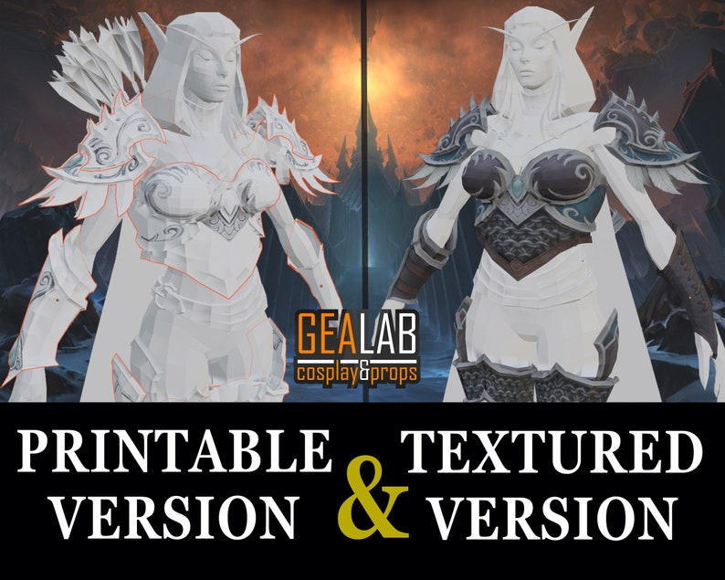 Sylvanas Armor Pieces - PDF & PDO Pepakura Templates for Foam Cosplay ...