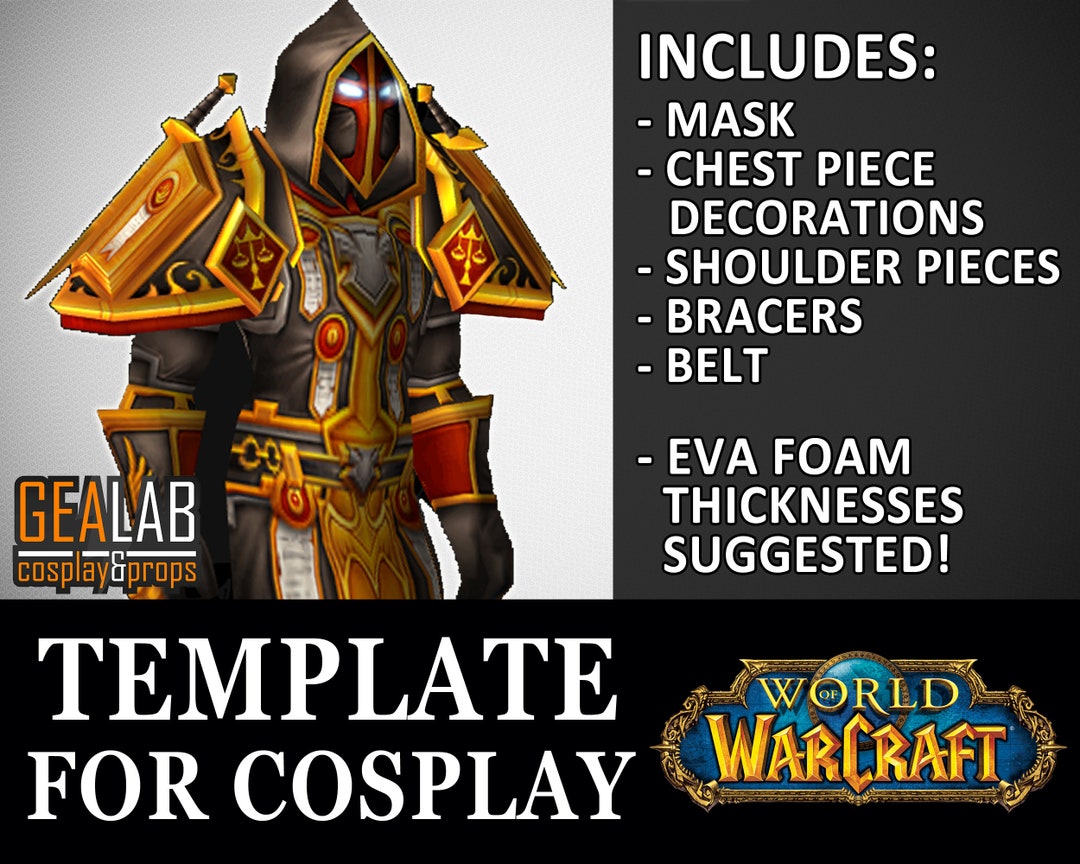 Paladin Judgement Set (tier 2) - PDF/PDO Foam Templates for Cosplay ...