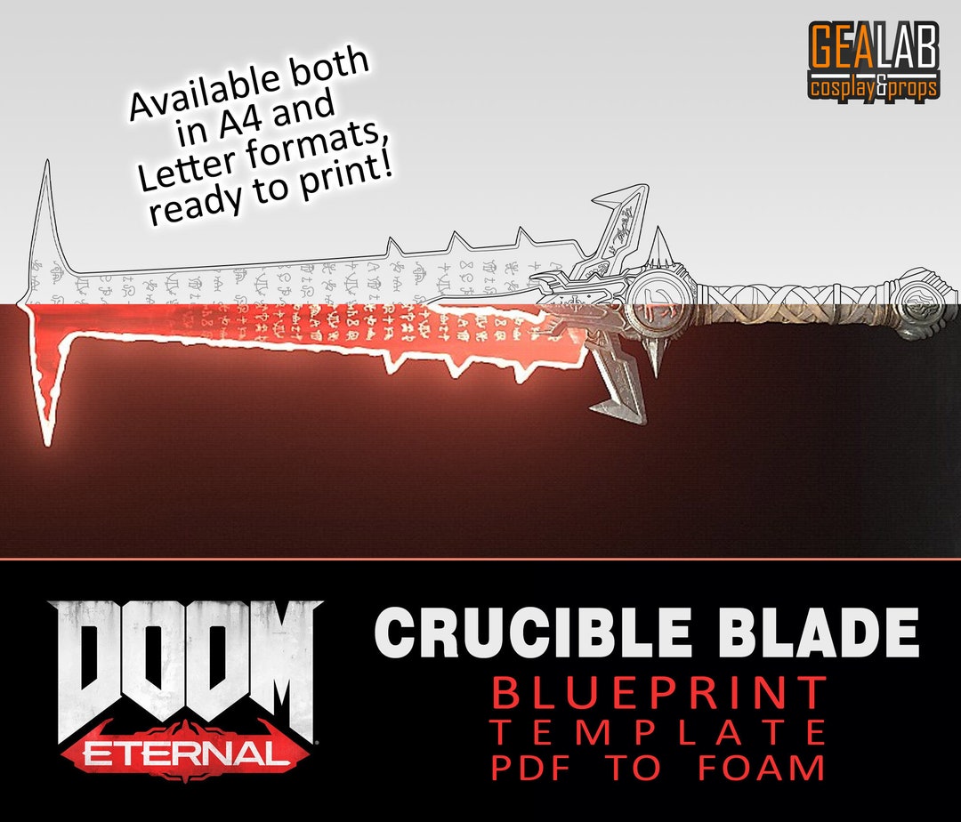 Crucible Blade Doom Eternal Plano para Cosplay Plantilla PDF para FOAM - Etsy México