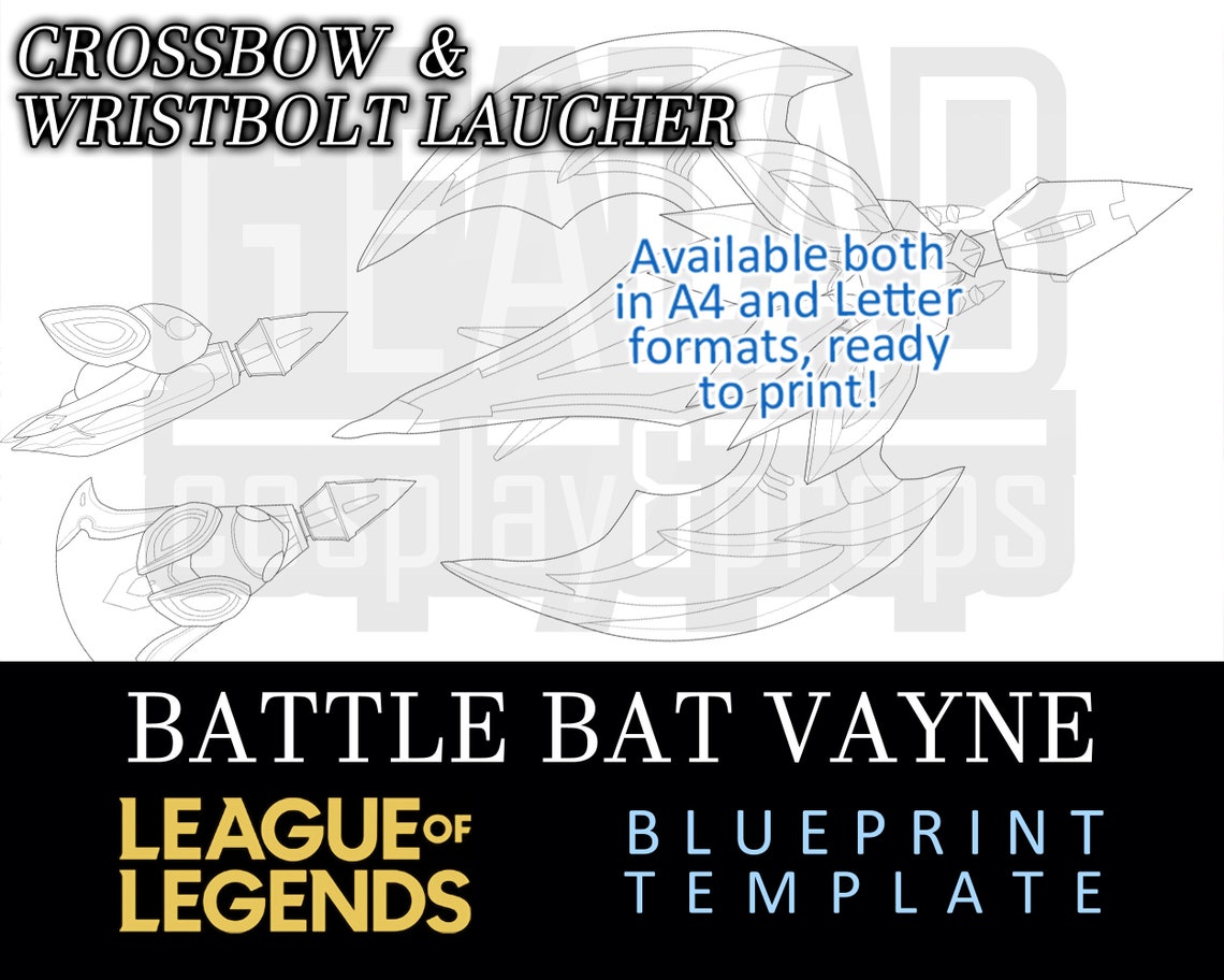 Battle Bat Vayne Crossbow & Wristbolt Launcher Anima Squad - Etsy