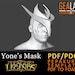 Yone Mask Pepakura PDF & PDO Templates for Foam Cosplay lol League of ...
