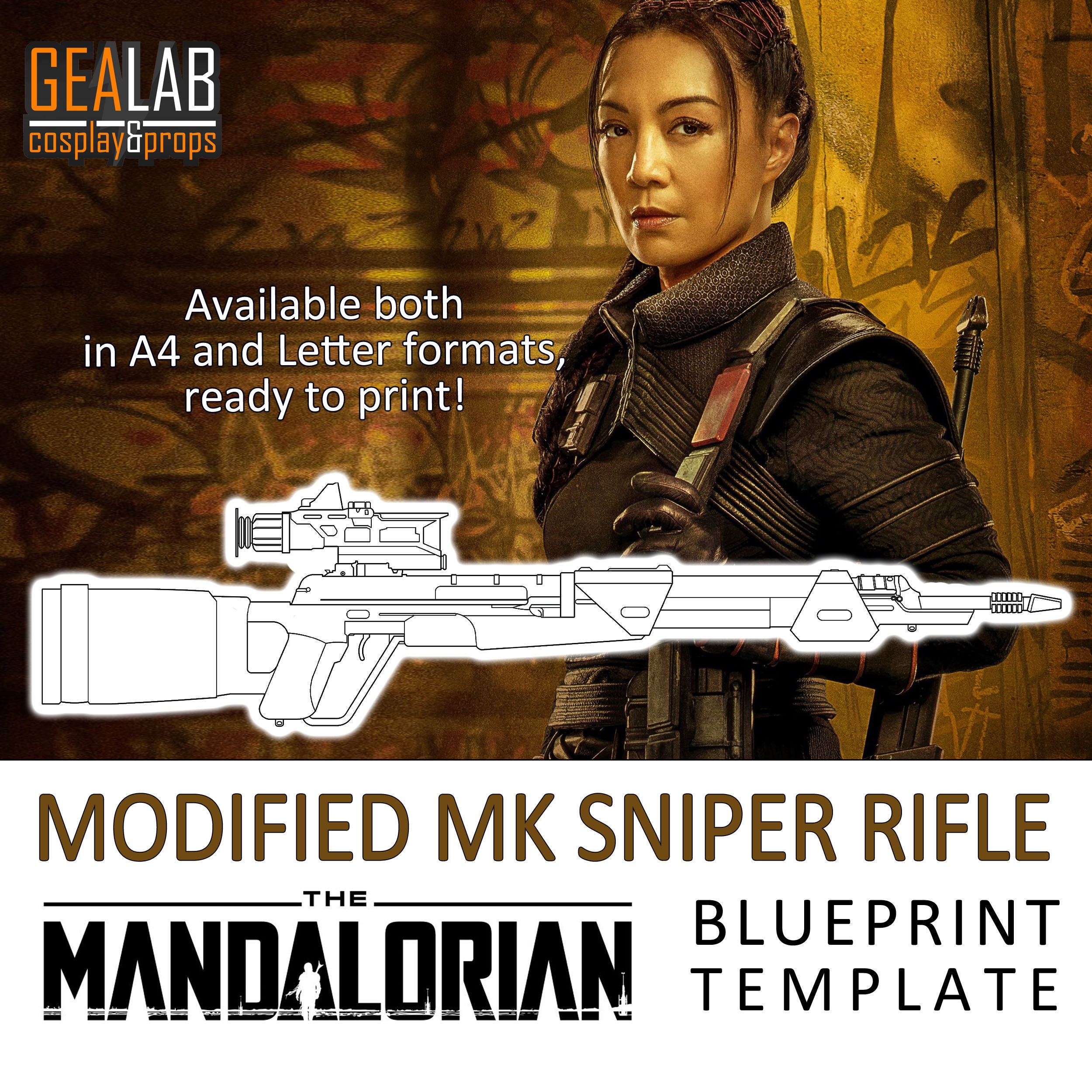 Sniper Drawing Template