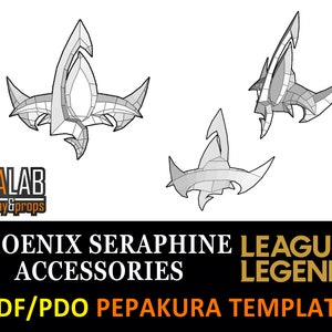 Graceful Phoenix Seraphine Pepakura - PDF and PDO Templates for Cosplay ...