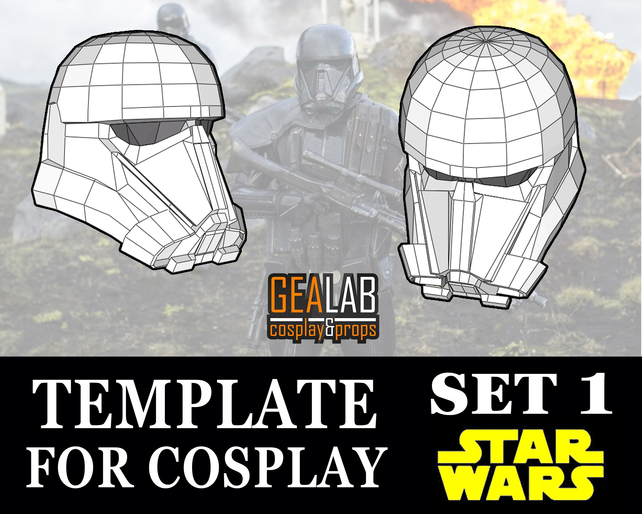 Death Trooper Set 1: Helmet & Chest Armor Pieces PDF and PDO - Etsy ...