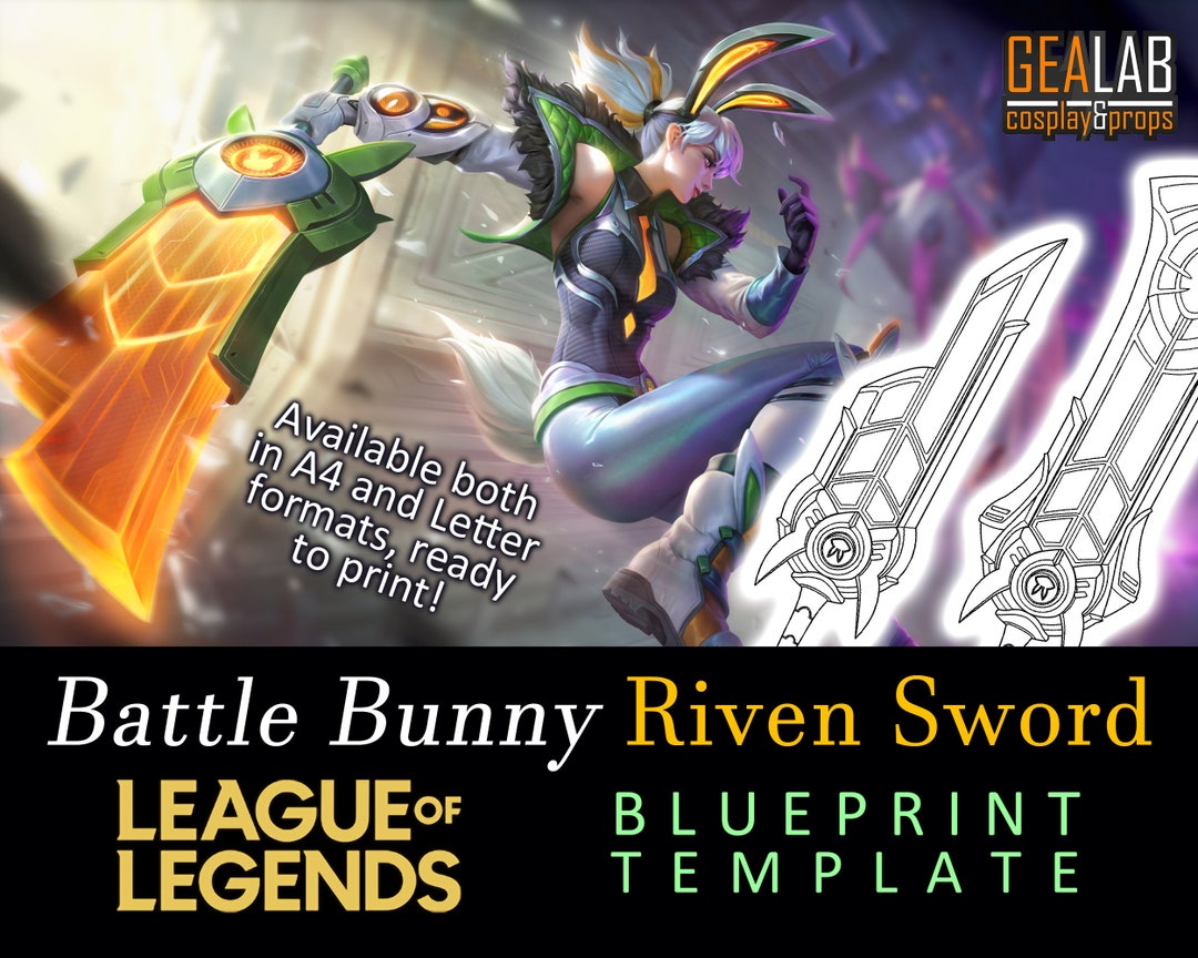 Battle Bunny Riven Sword Both Entire and Broken Blade Anima Squad ...
