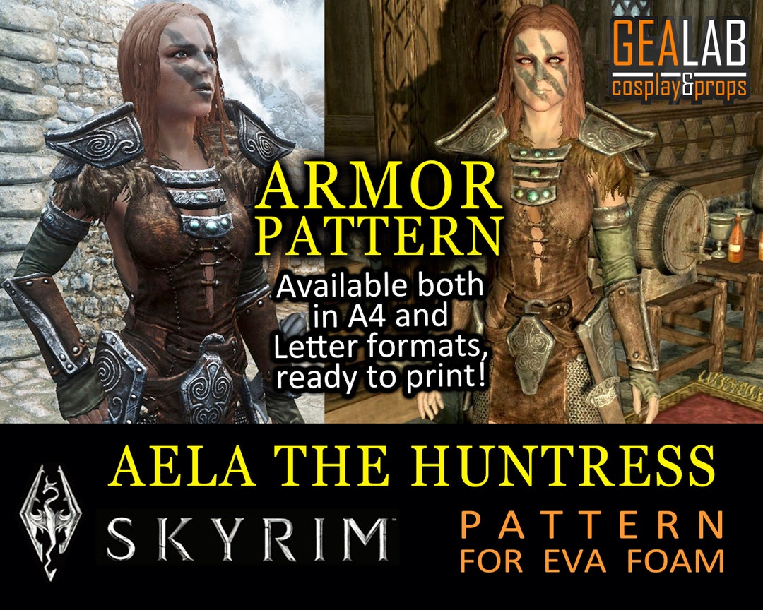 Padrão de armadura de Aela the Huntress para espuma EVA Modelo para ...