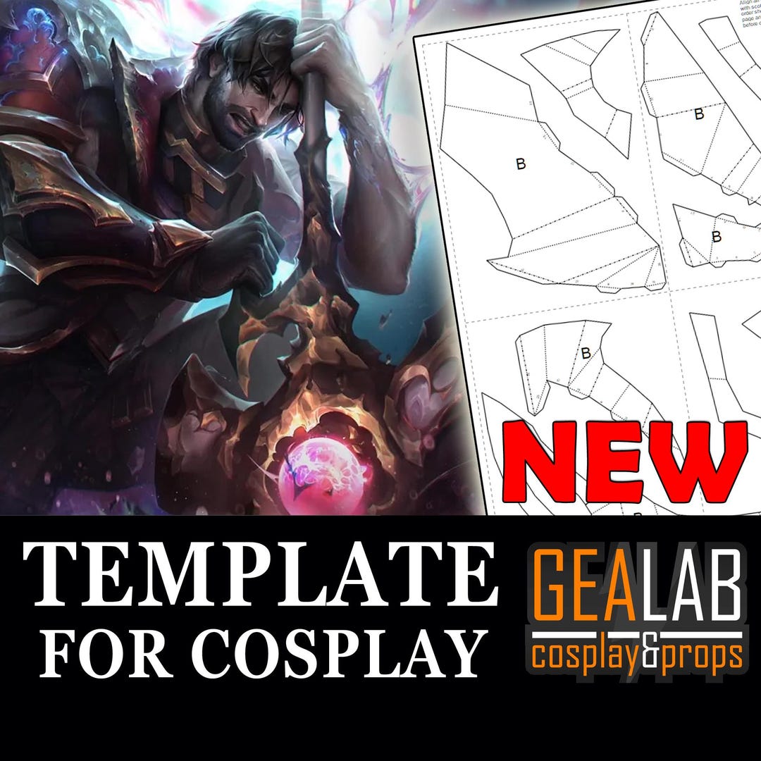 Arcane Survivor Jayce Armor Pieces Pepakura - PDF and PDO Foam ...