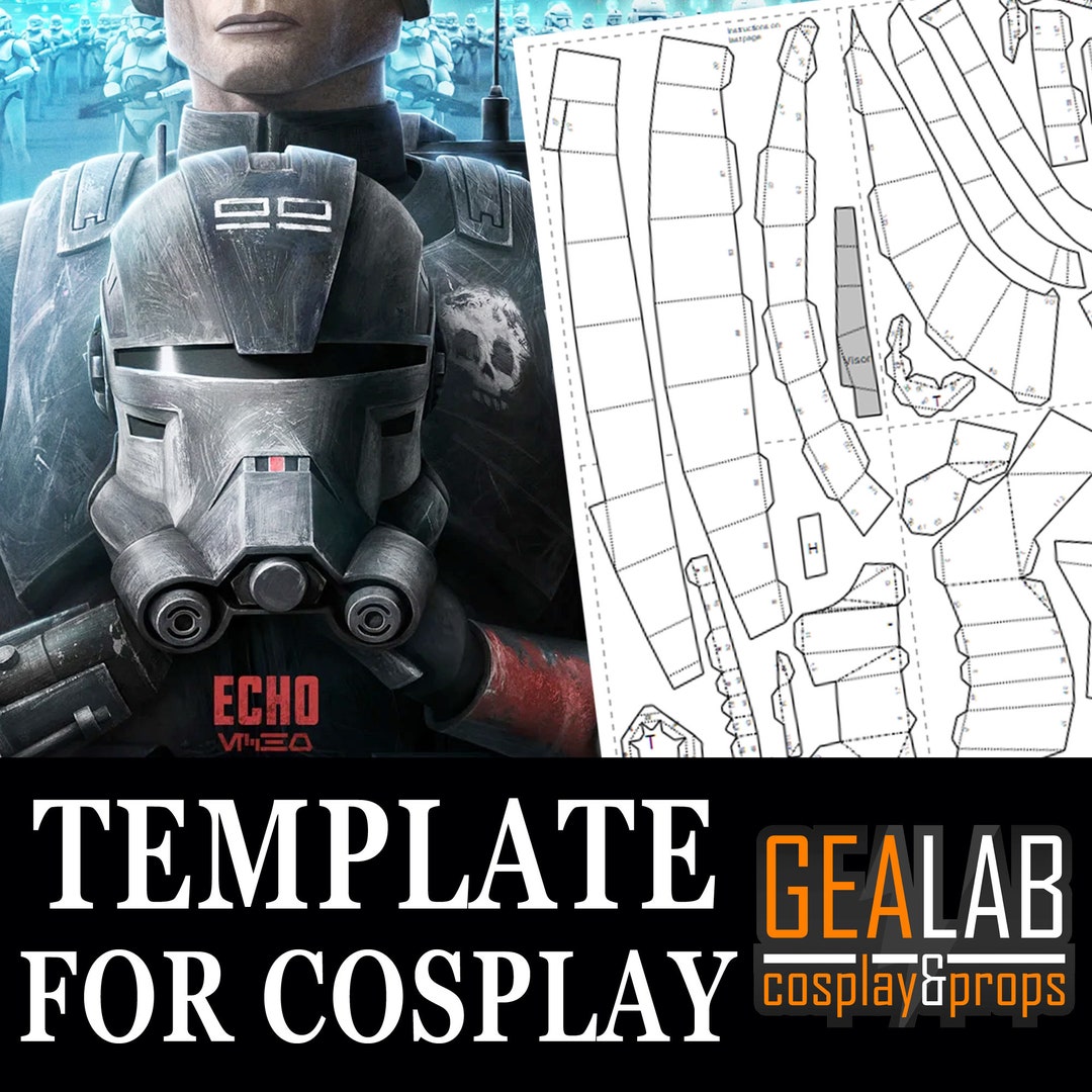 Echo Helmet Pepakura - PDF & PDO Templates for Foam Cosplay (star Wars ...