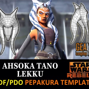 Ahsoka Tano Lekku Pepakura - PDF & PDO Headpiece Templates for Foam ...