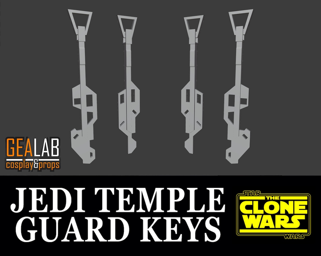 Jedi Temple Guard Keys - STL 3D Model for Cosplay (star Wars - the ...