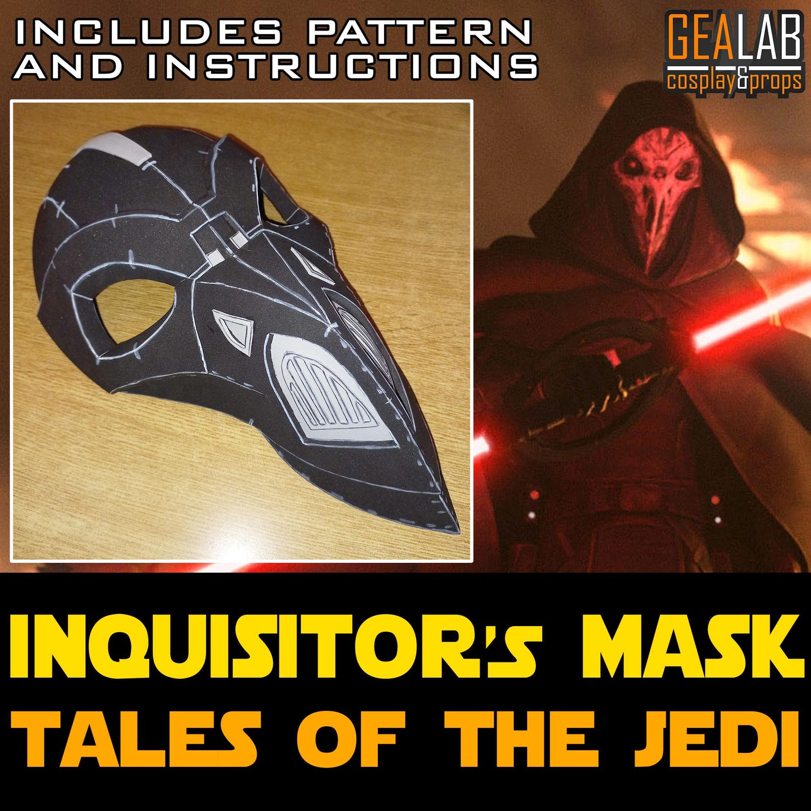 Inquisitor Mask Pattern For Eva Foam Pdf Templates For Cosplay Star