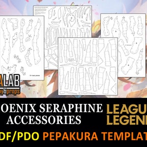 Graceful Phoenix Seraphine Pepakura - PDF and PDO Templates for Cosplay ...