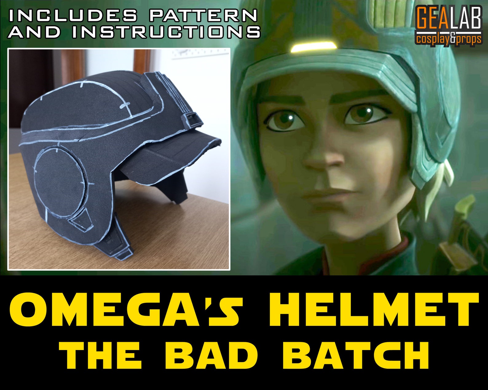 Omega Helmet Pattern for EVA Foam - PDF Templates for Cosplay (star ...
