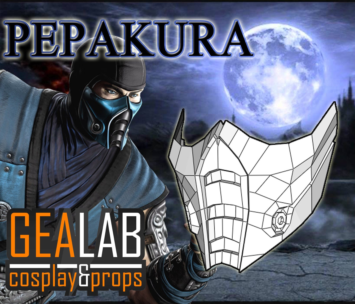 Mortal Kombat Mask Pepakura