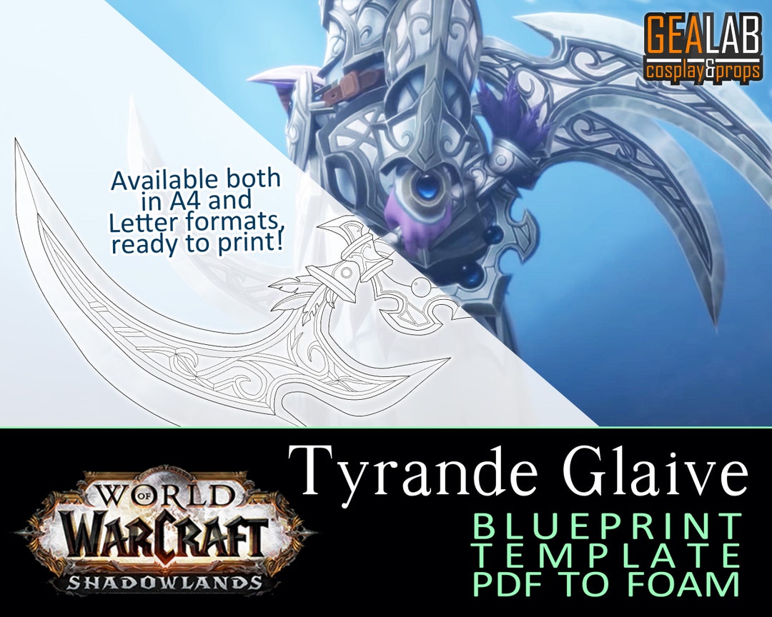 Tyrande Glaive - Blueprint for Cosplay (world of Warcraft - Shadowlands ...