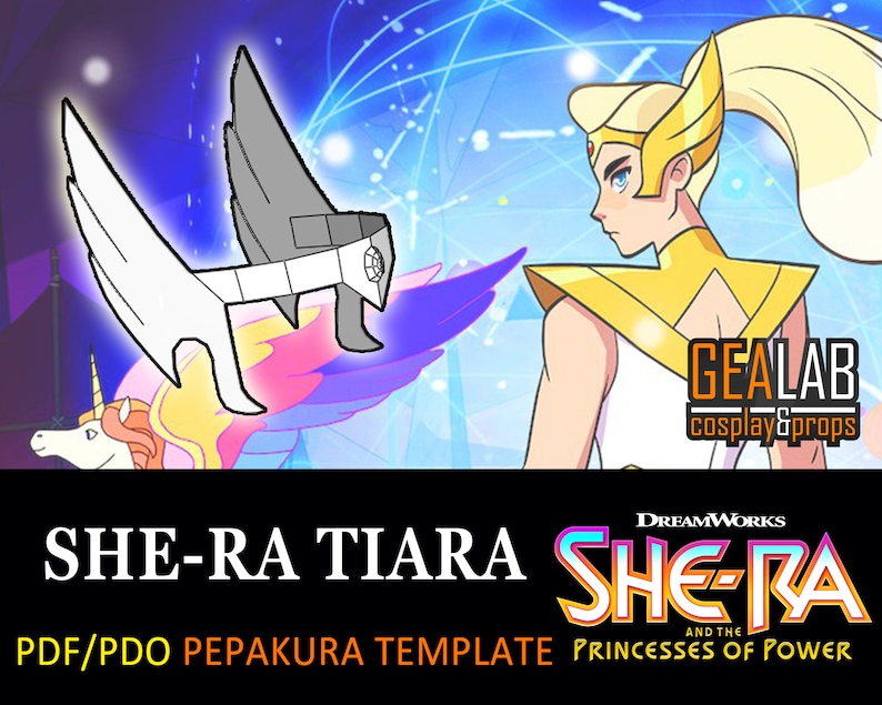 She-ra Tiara Pepakura - PDF & PDO Templates for Cosplay (she-ra and the ...
