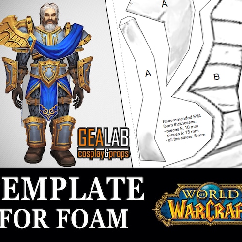 Anduin Armor Foam Cosplay Pepakura Templates - Etsy