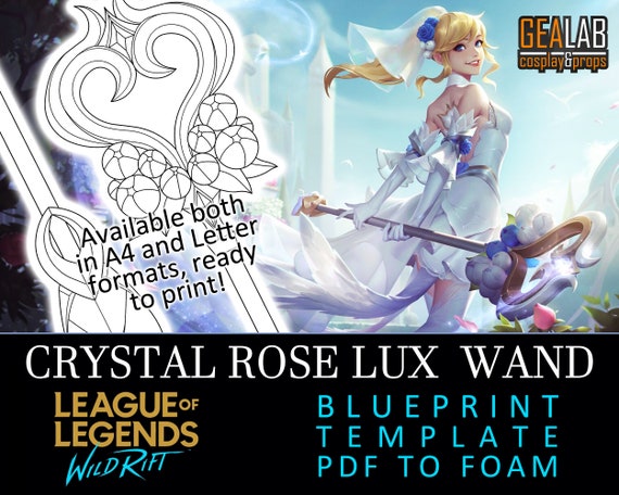 Crystal Rose Lux Staff Wild Rift Wand Blueprint Template - Etsy