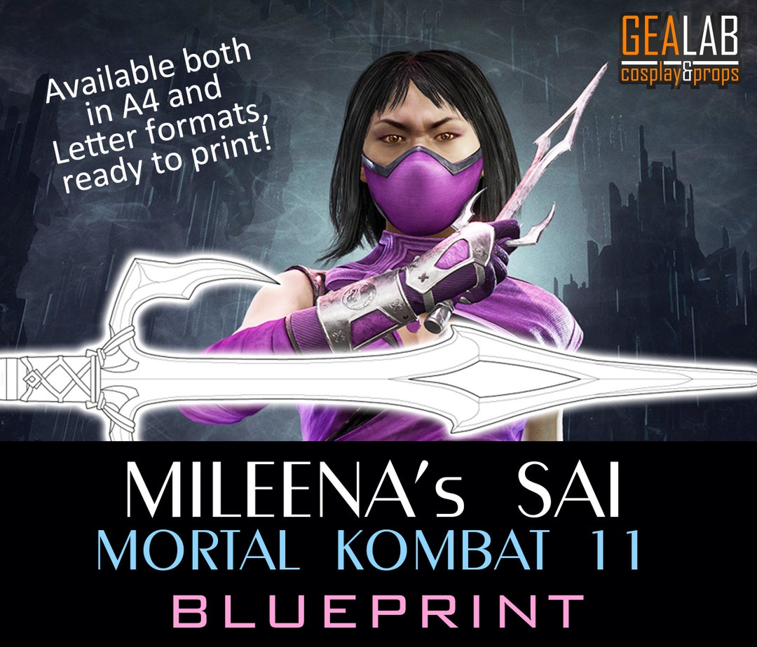 Mileena Sai - Blueprint for Cosplay (mortal Kombat 11) (PDF to FOAM) - Etsy