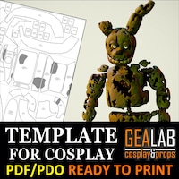 Spring Bonnie Movie Version Full Wearable Body Parts With Head Template ...