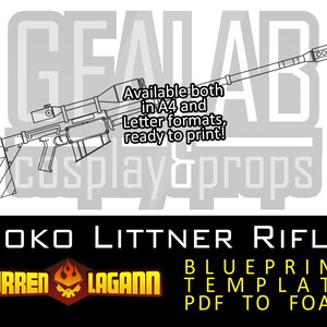Yoko Littner Rifle - Gurren Lagann - Blueprint Weapon for Cosplay ...