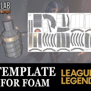 Arcane Jinx Fishbones Pepakura - PDF & PDO Foam Templates for Cosplay ...