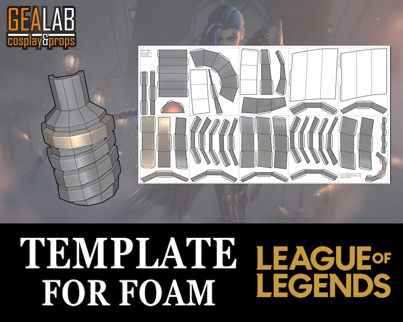 Arcane Jinx Fishbones Pepakura PDF & PDO Foam Templates for | Etsy