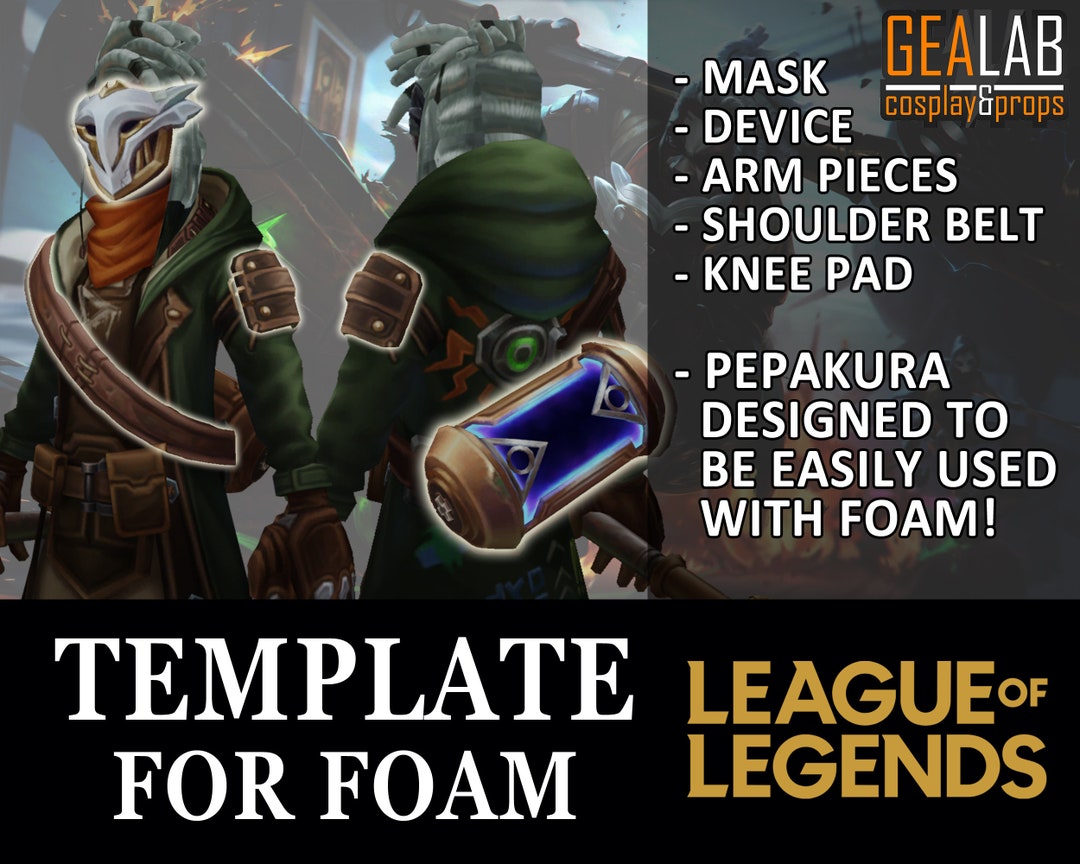 Arcane Firelight Ekko Mask, Device & Accessories Pepakura - PDF and PDO ...