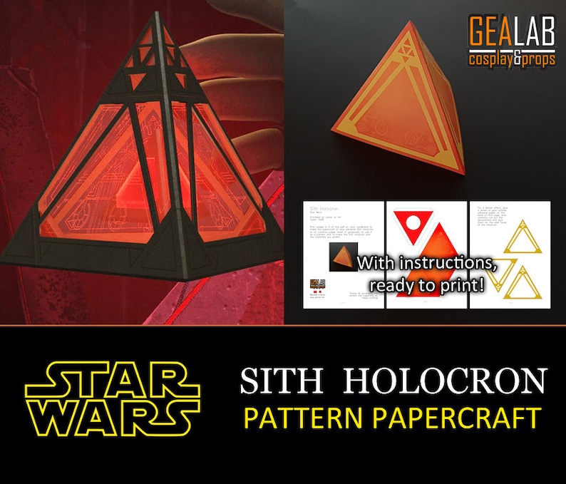 Sith Holocron Papercraft Star Wars - Etsy
