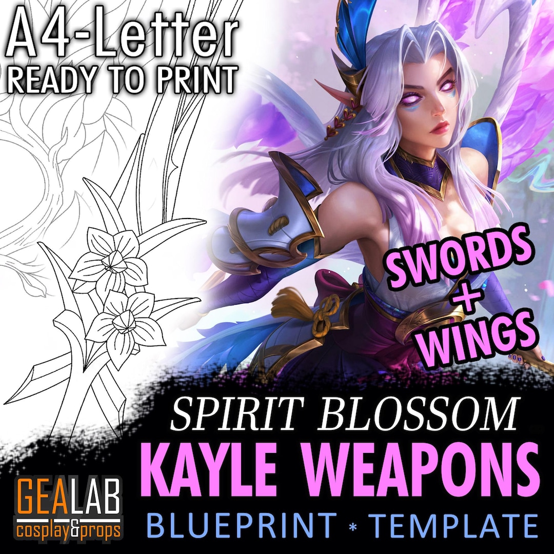 Spirit Blossom Kayle Single Sword, Double Swords and Wings - Blueprint ...