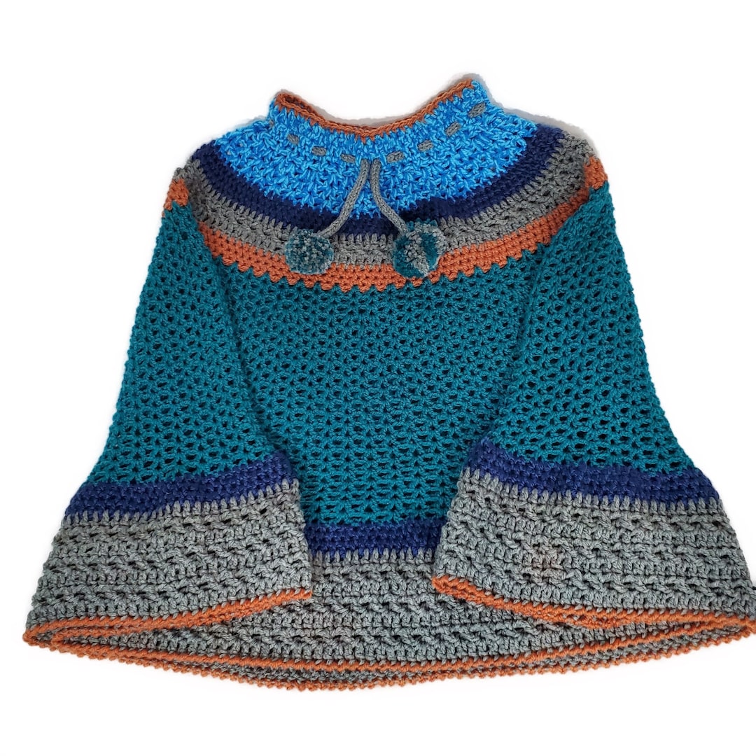 Warm Poncho, Poncho, Poncho Top, Handmade Poncho, Winter Poncho, Gift ...