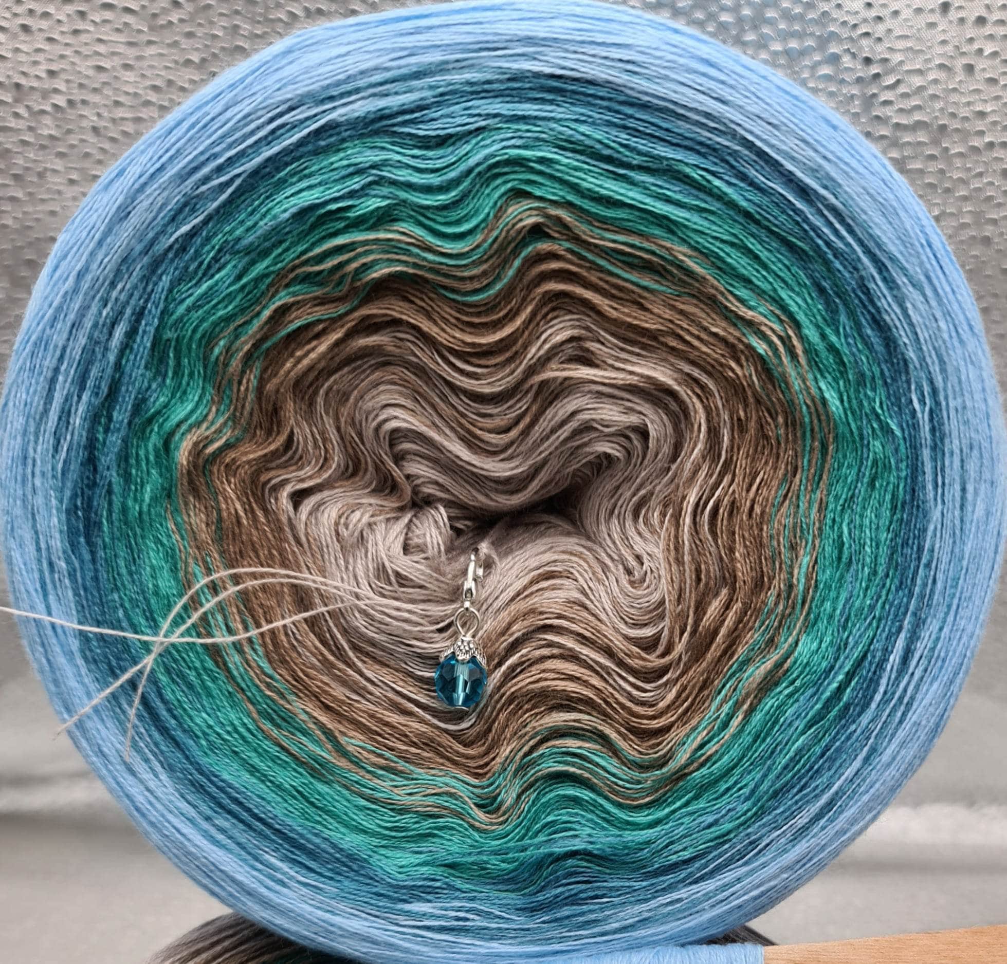 Gradient Yarn Cake, 50/50 Cotton Acrylic coast, Crochet/knitting Yarn ...