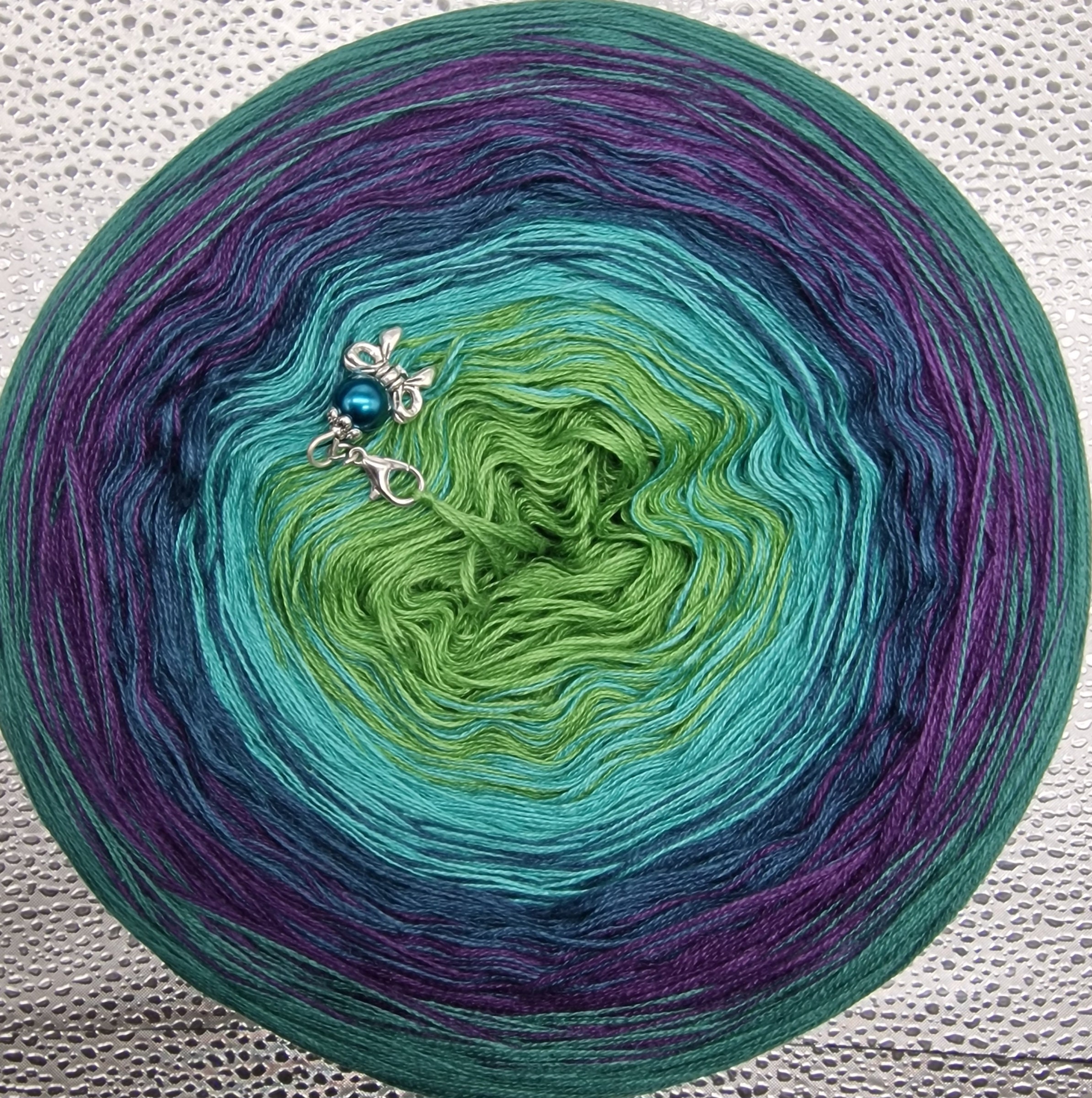 Cotton/acrylic Yarn Cake, "dragonfly", Crochet/knitting Yarn, Ombre ...
