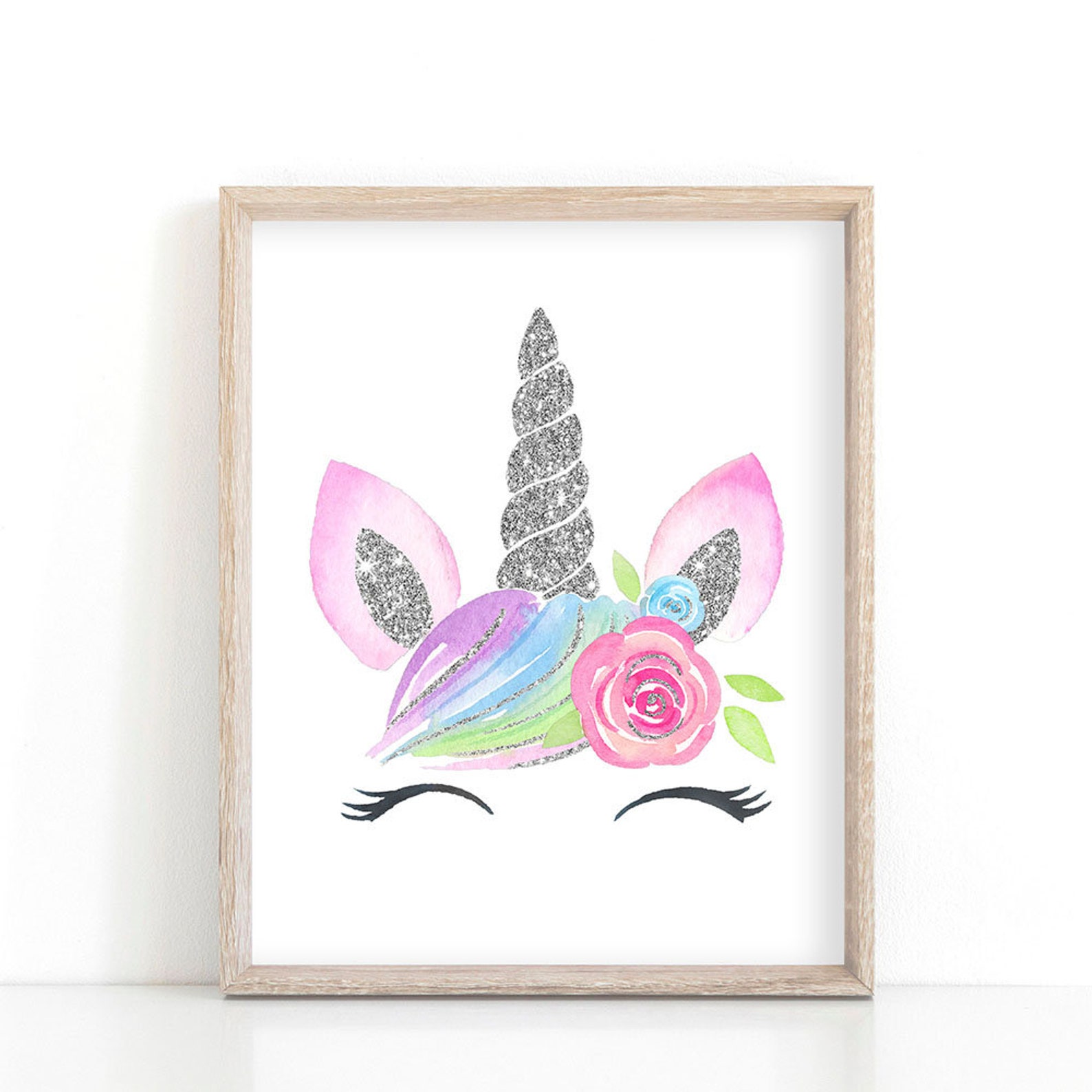 Unicorn Decor Posters Wall Art Prints Set Printable Kids Girls | Etsy