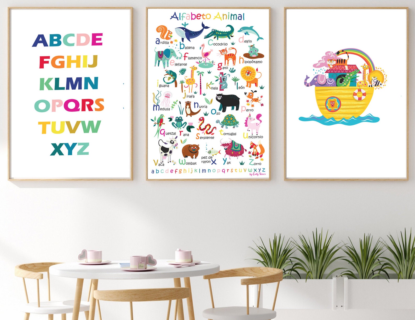 Spanish Animal Alphabet Poster Digital Download in 4 Sizes - Etsy