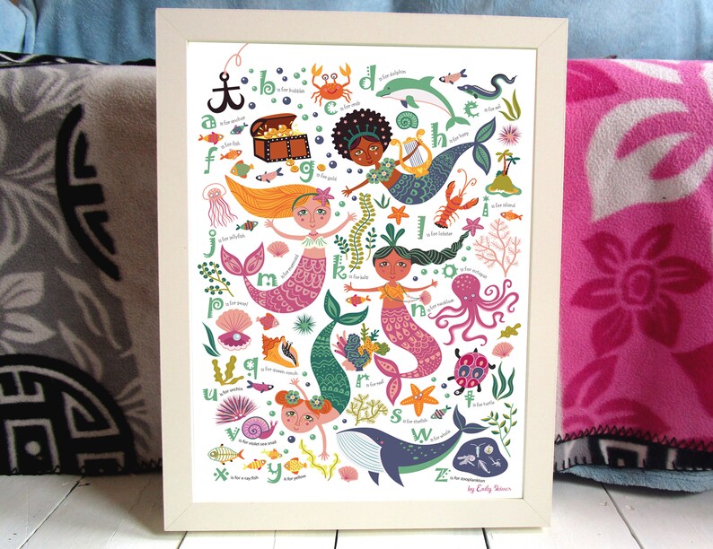 Children's Mermaid Alphabet Digital Download Print - Etsy