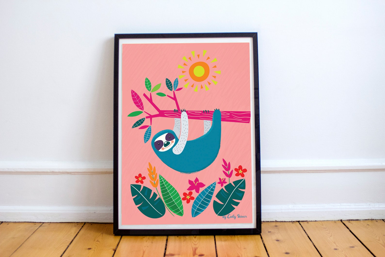 Childrens Art Print Sloth Print Instant Download Animal - Etsy