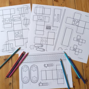 Robot Craft Printable Paper Models, Digital Download, Jpegs and SVG ...